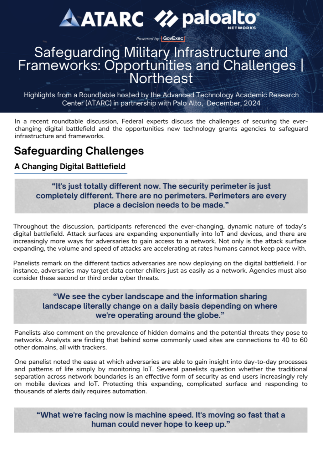 Safeguarding Military Infrastructure and Frameworks: Opportunities and ...