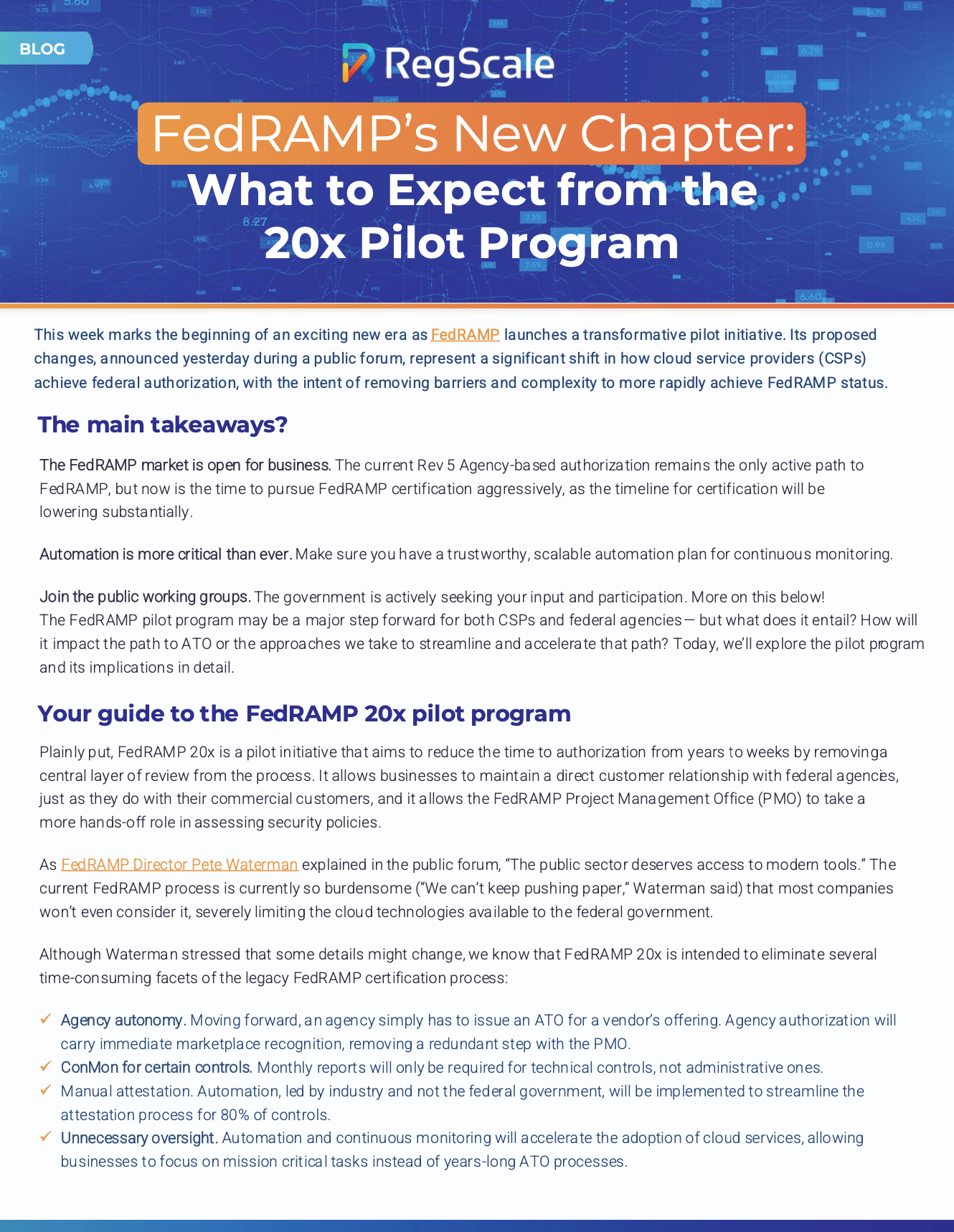 What to Expect from the FedRAMP 20x Pilot Program